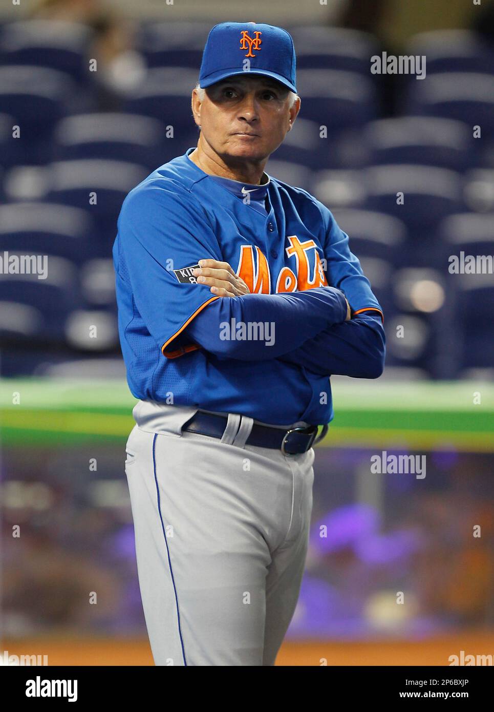 New York Mets manager Terry Collins during a game against the Miami ...