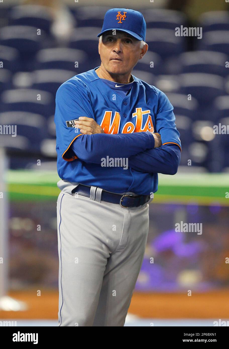 New York Mets manager Terry Collins during a game against the Miami ...