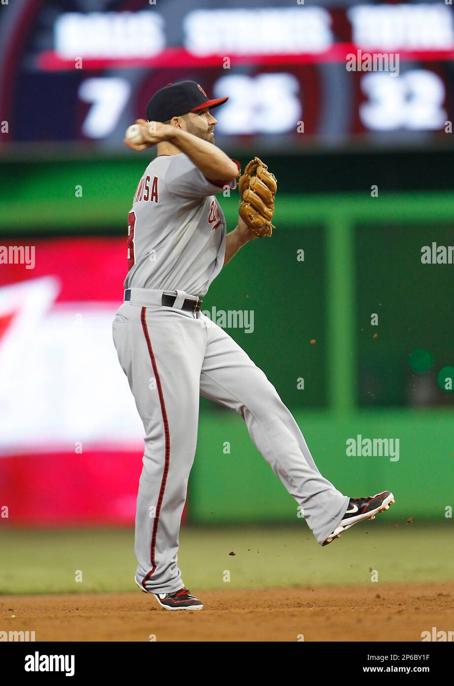 Washington Nationals Danny Espinosa during a game against the Miami ...