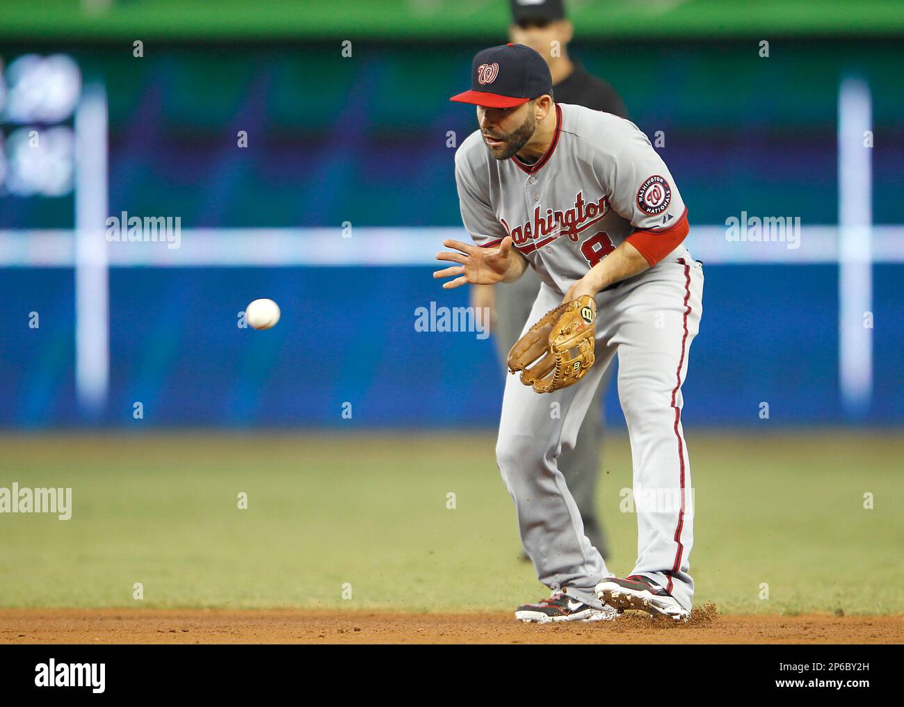 Washington Nationals Danny Espinosa during a game against the Miami ...