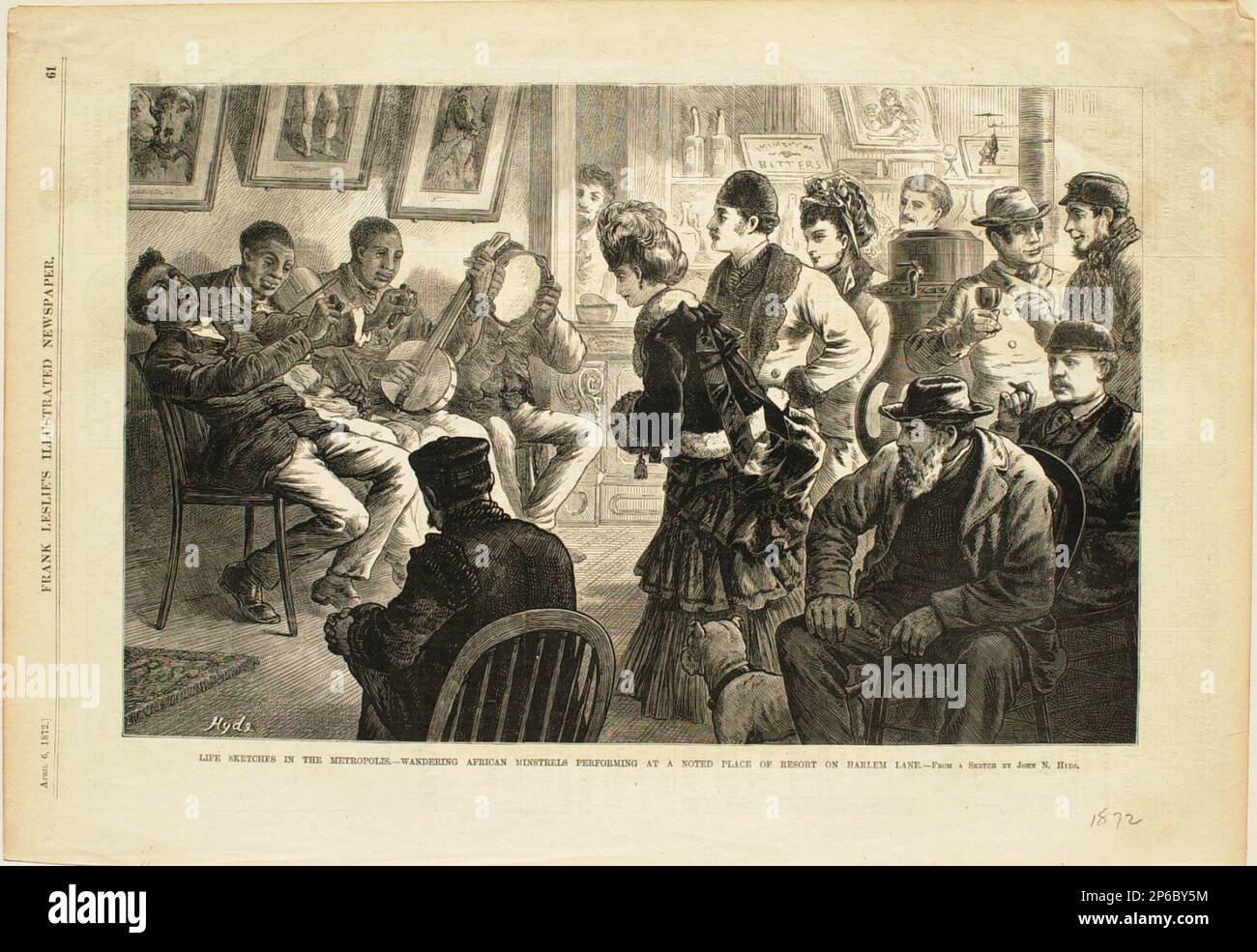 John Hyde, Life Sketches in the Metropolis—Wandering African Minstrels ...