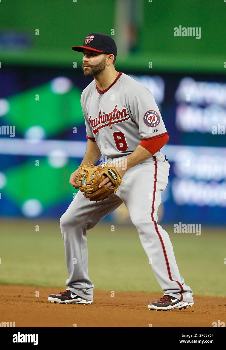 Washington Nationals Danny Espinosa during a game against the Miami ...
