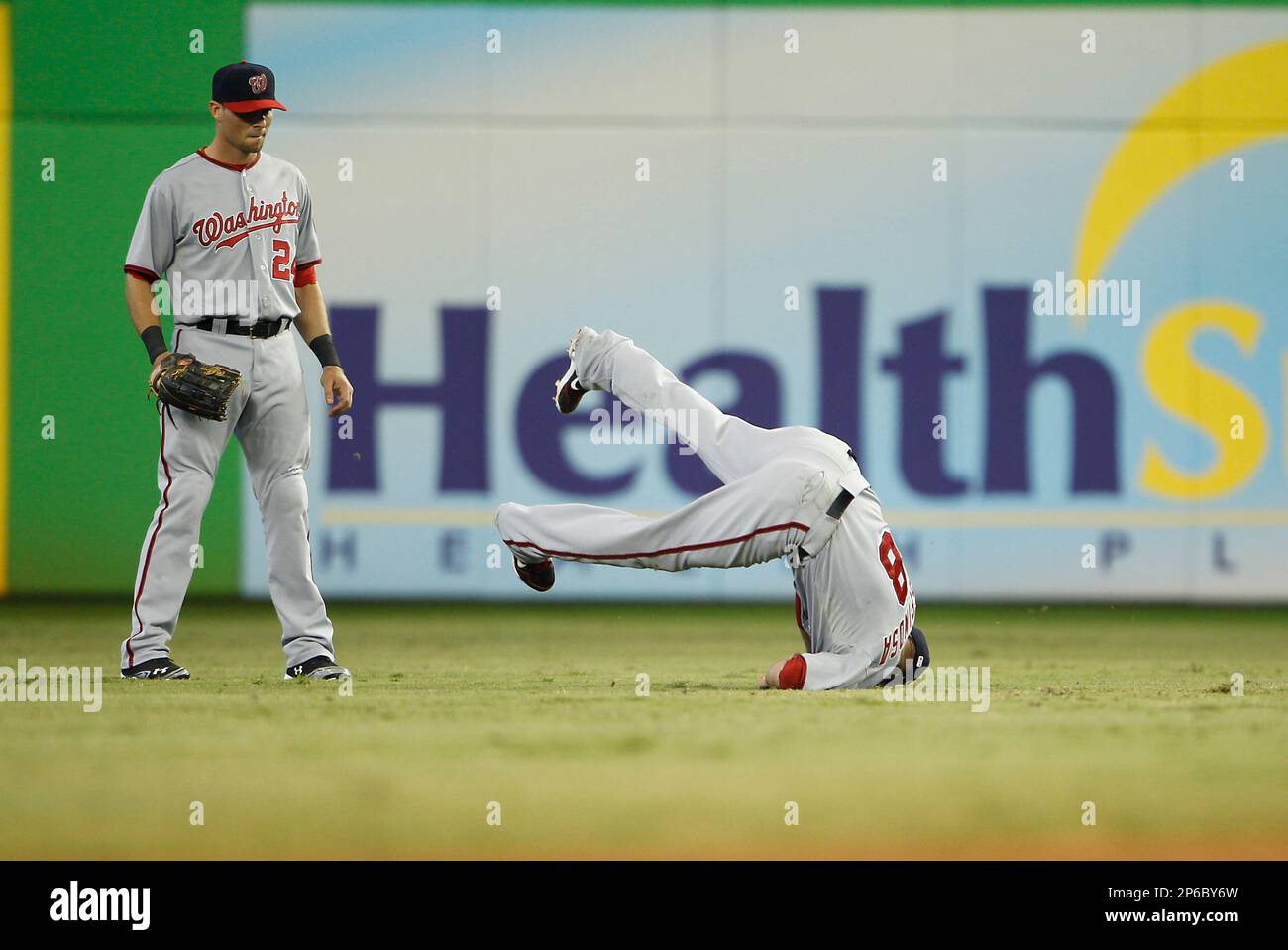 Washington Nationals Danny Espinosa during a game against the Miami ...