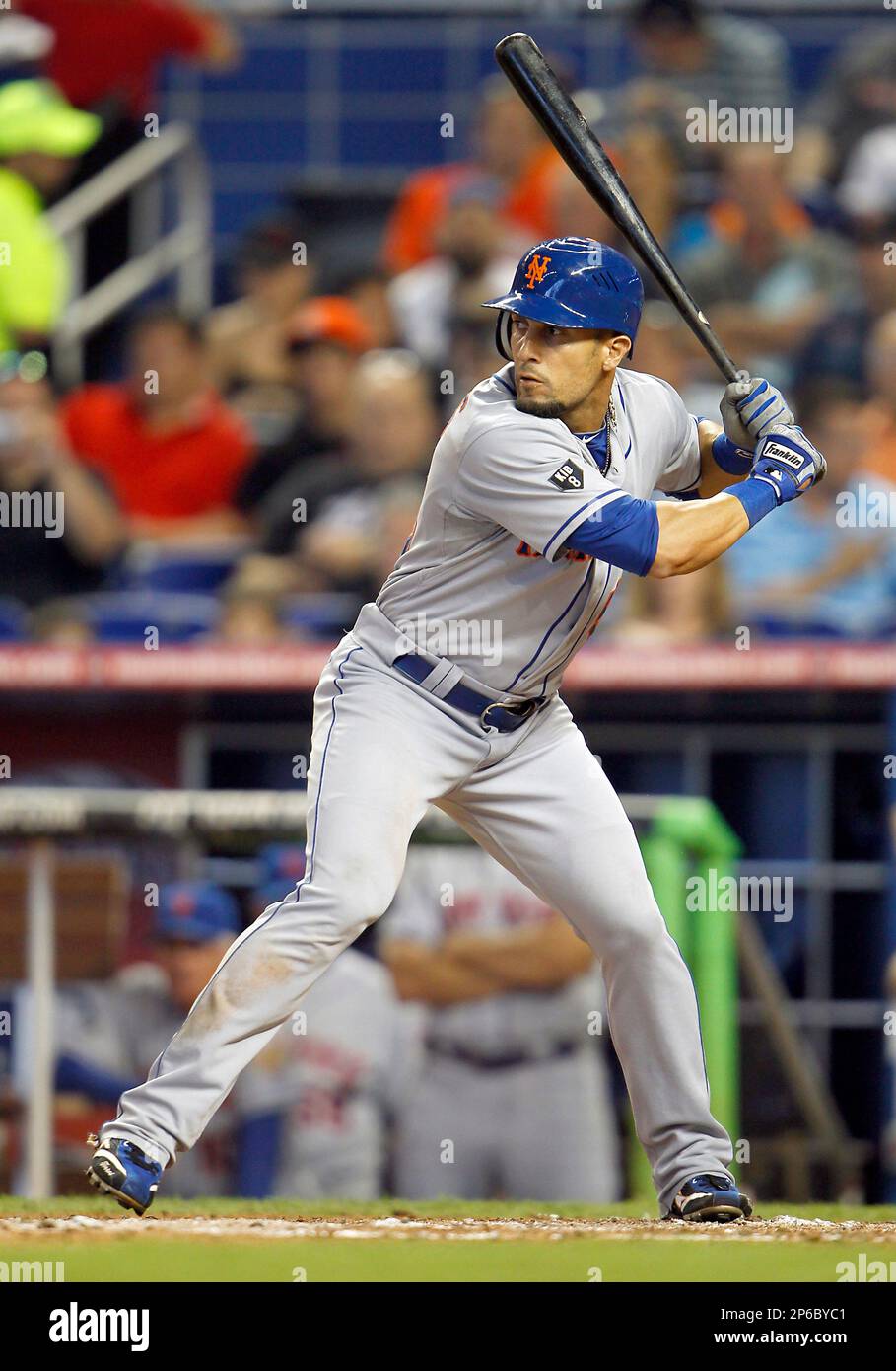 New York Mets Andres Torres during a game against the Miami Marlins in ...
