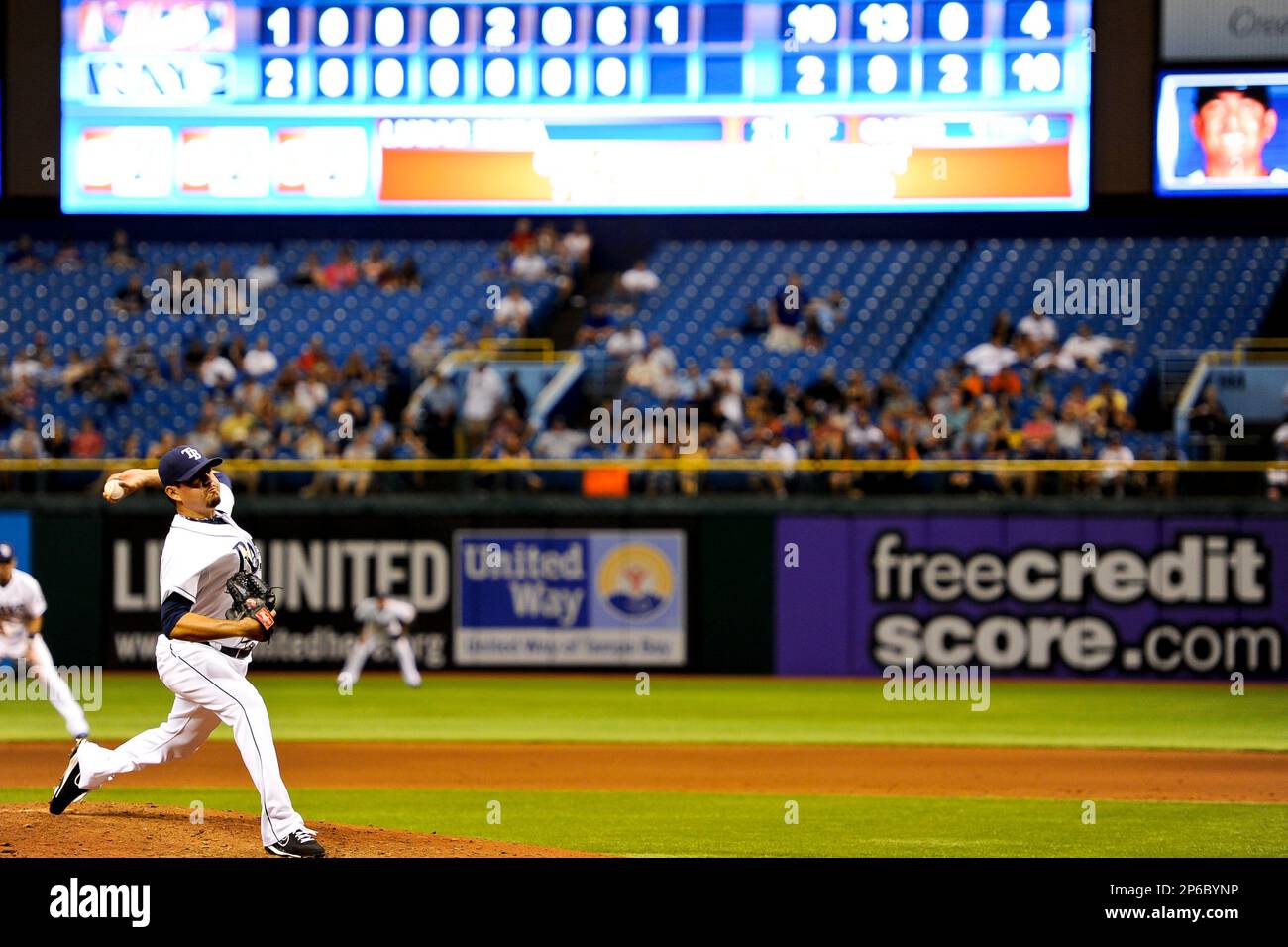 June 12, 2012: Tampa Bay Rays relief pitcher Brandon Gomes (47) top of ...