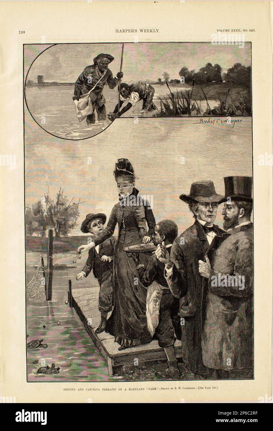 Benjamin West Clinedinst, Feeding and Catching Terrapin on a Maryland ...