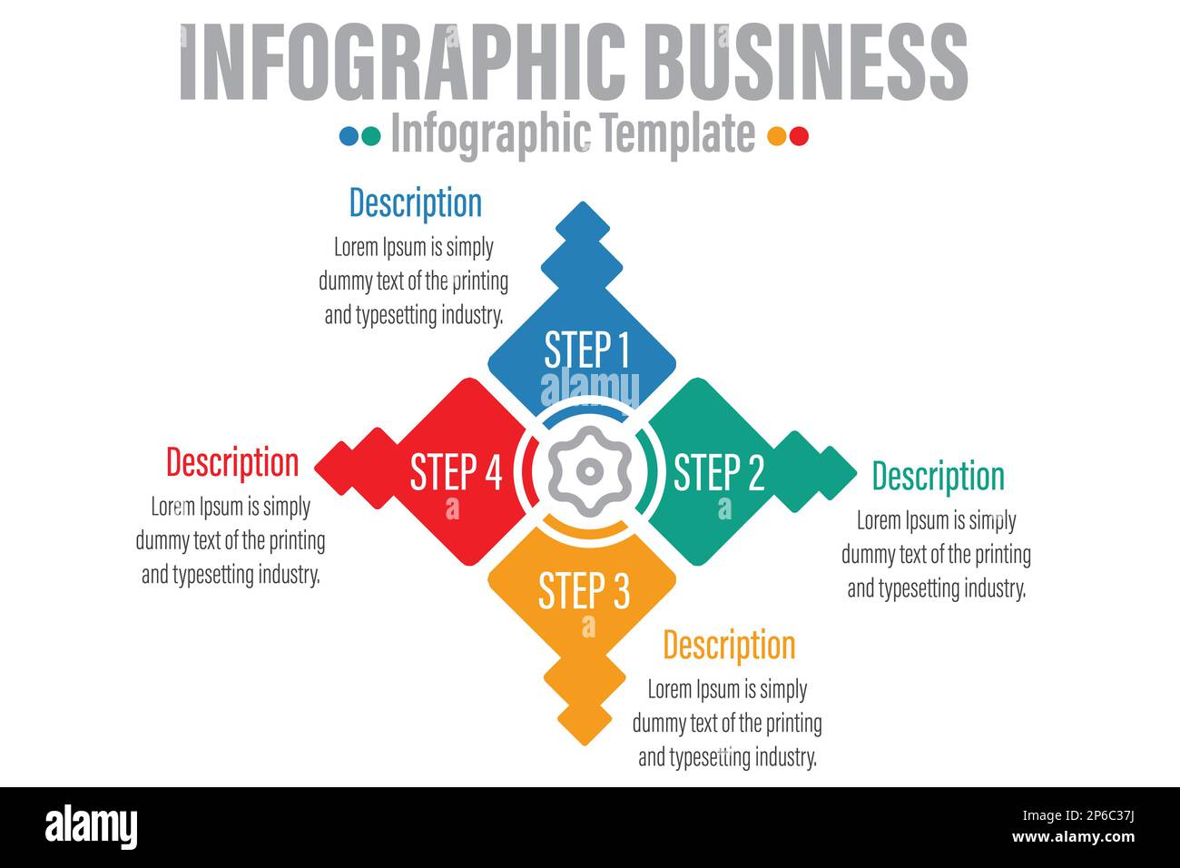6project 6months 6yearmodern Timeline Diagram With Progress Circle Presentation Vector