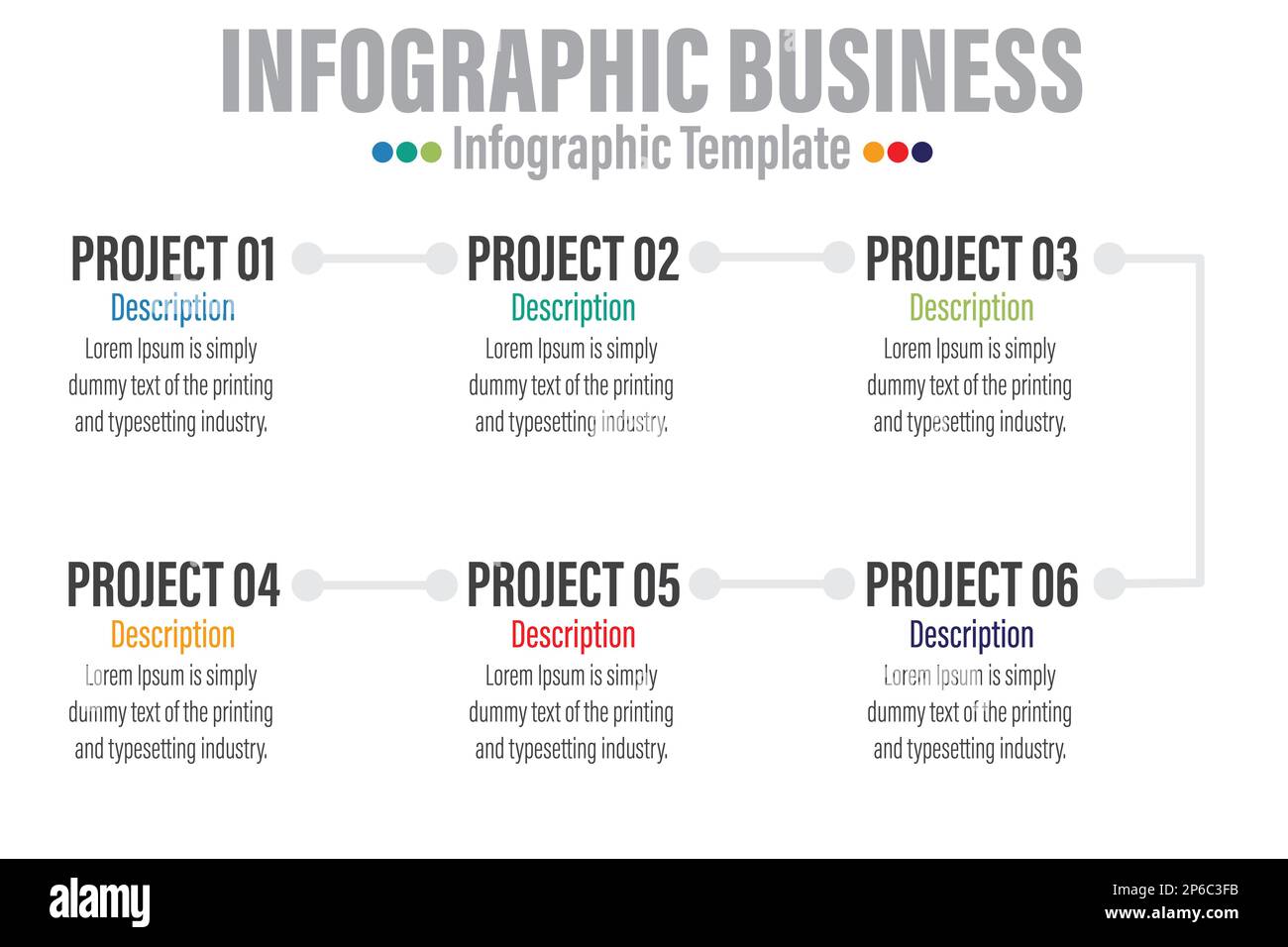 6Project 6Months 6YearModern Timeline diagram with progress circle ...