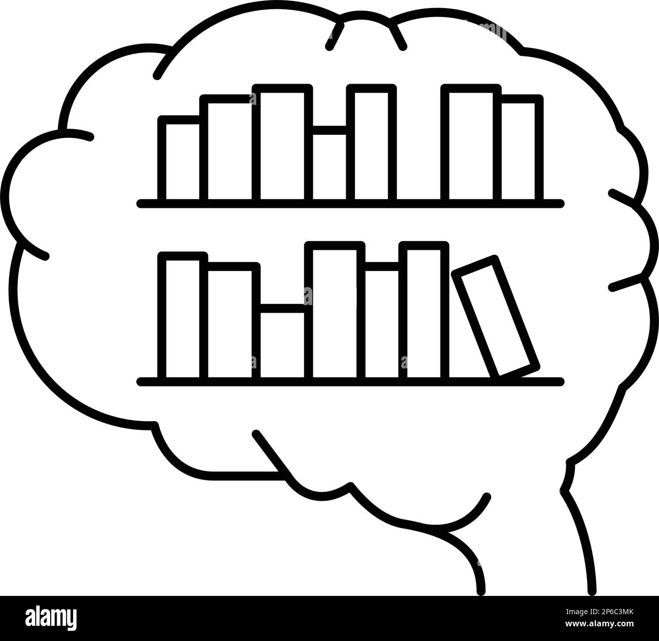 knowladge brain human line icon vector illustration Stock Vector Image & Art - Alamy
