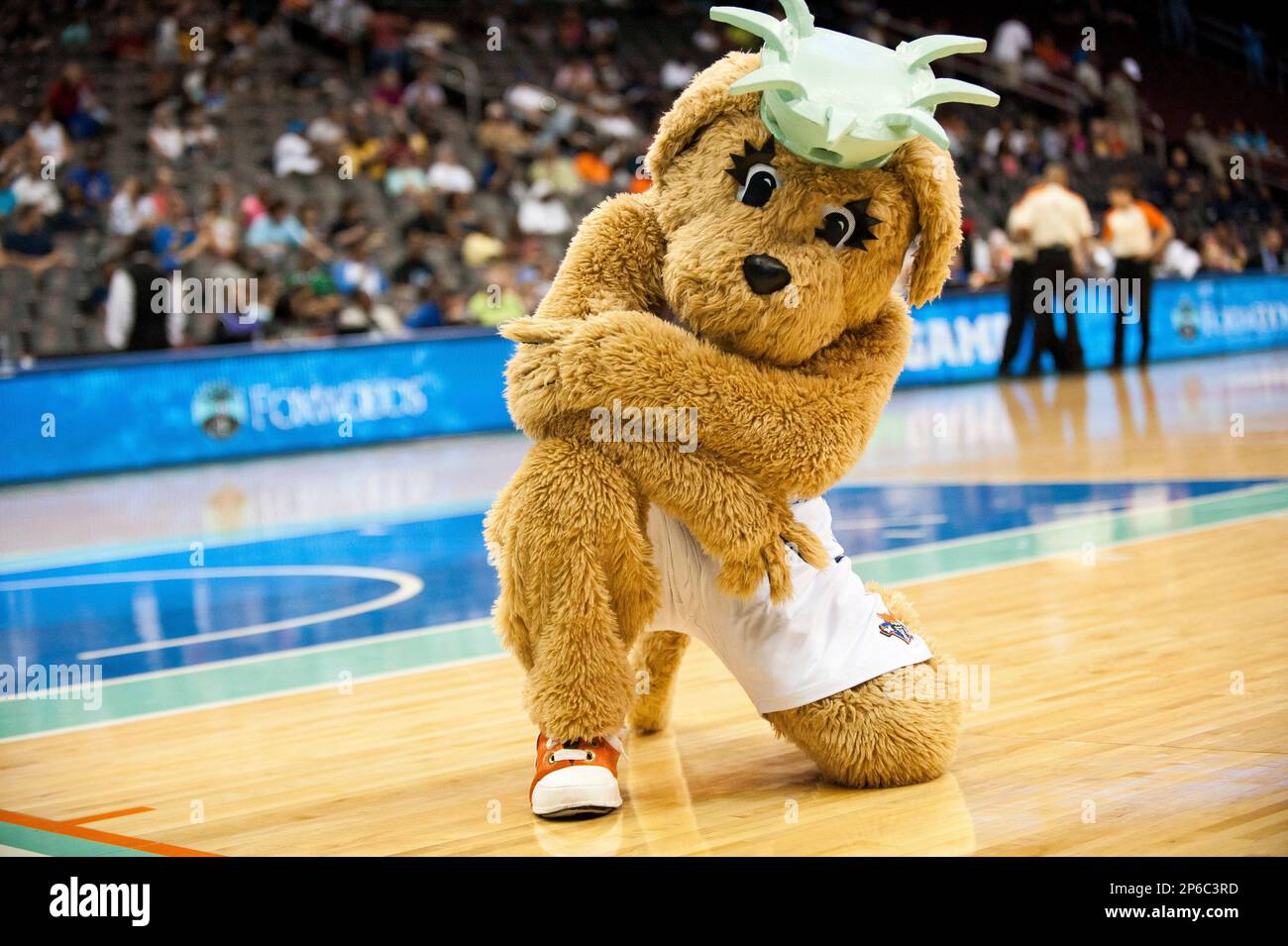 June 10, 2012: New York Liberty mascot Mattie prior to the game against ...