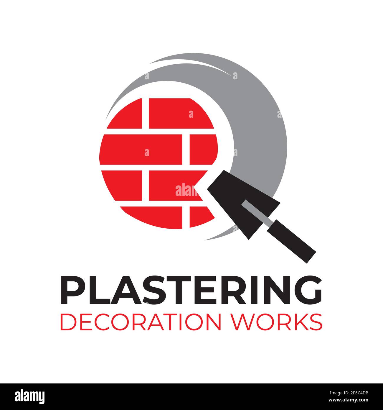 Vector set of plastering finishing company logos Stock Vector Image ...