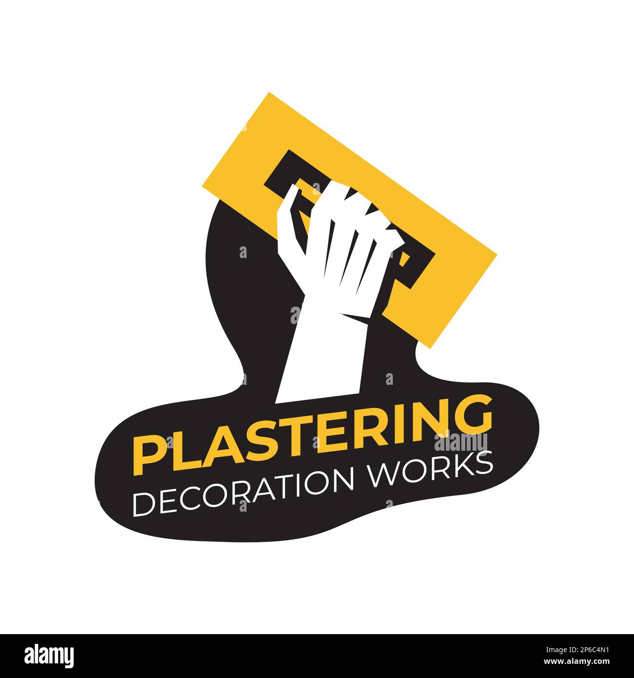 Vector set of plastering finishing company logos Stock Vector Image ...