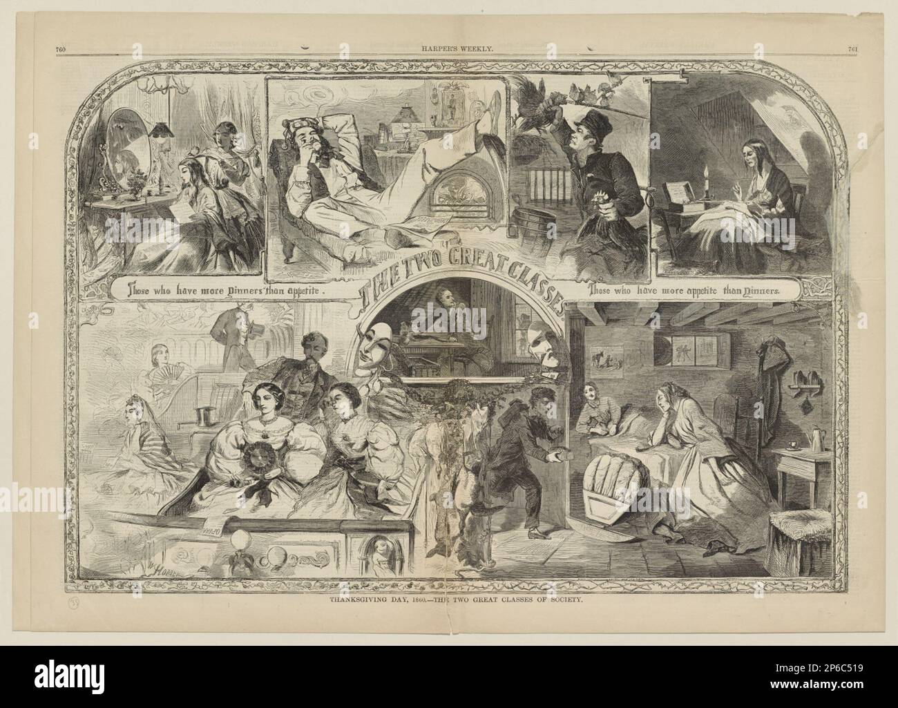 After Winslow Homer, Thanksgiving Day, 1860.—The Two Great Classes of ...