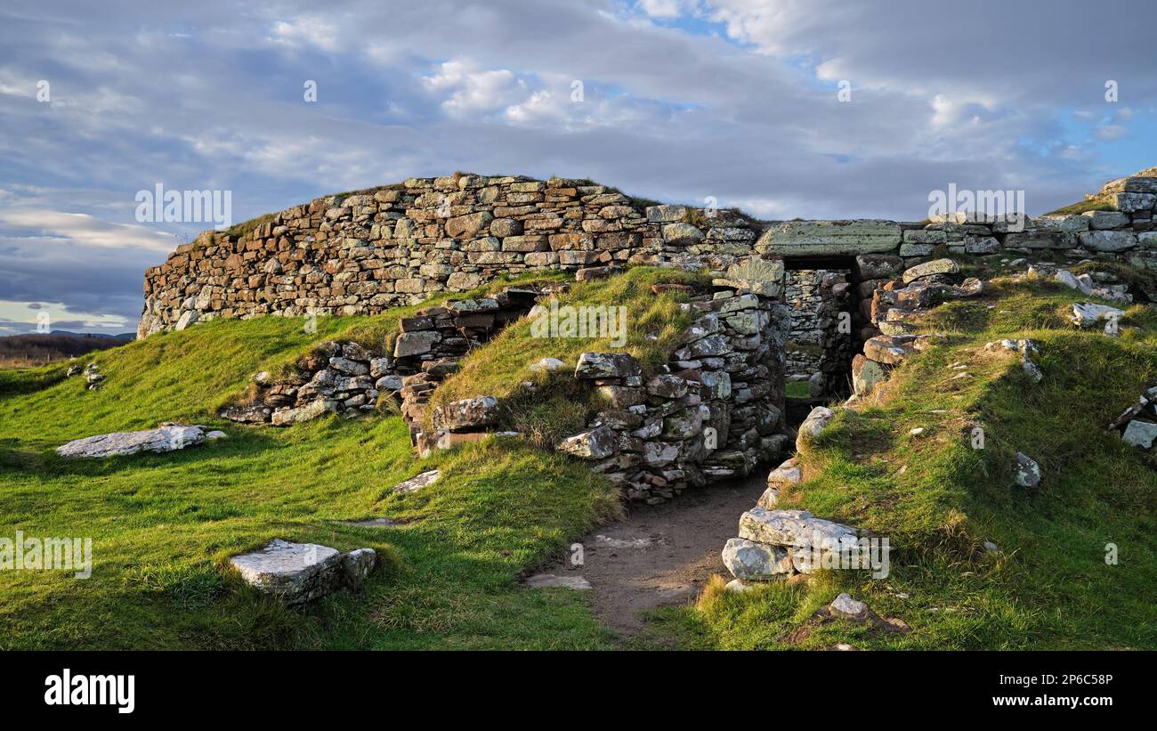 Carn Liath broch, Brora Stock Photo - Alamy