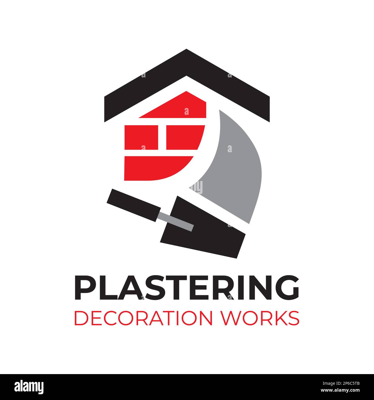 Vector set of plastering finishing company logos Stock Vector Image ...