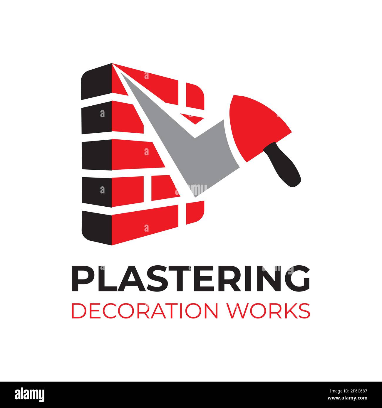 Vector logo of finishing company on plaster Stock Vector Image & Art ...