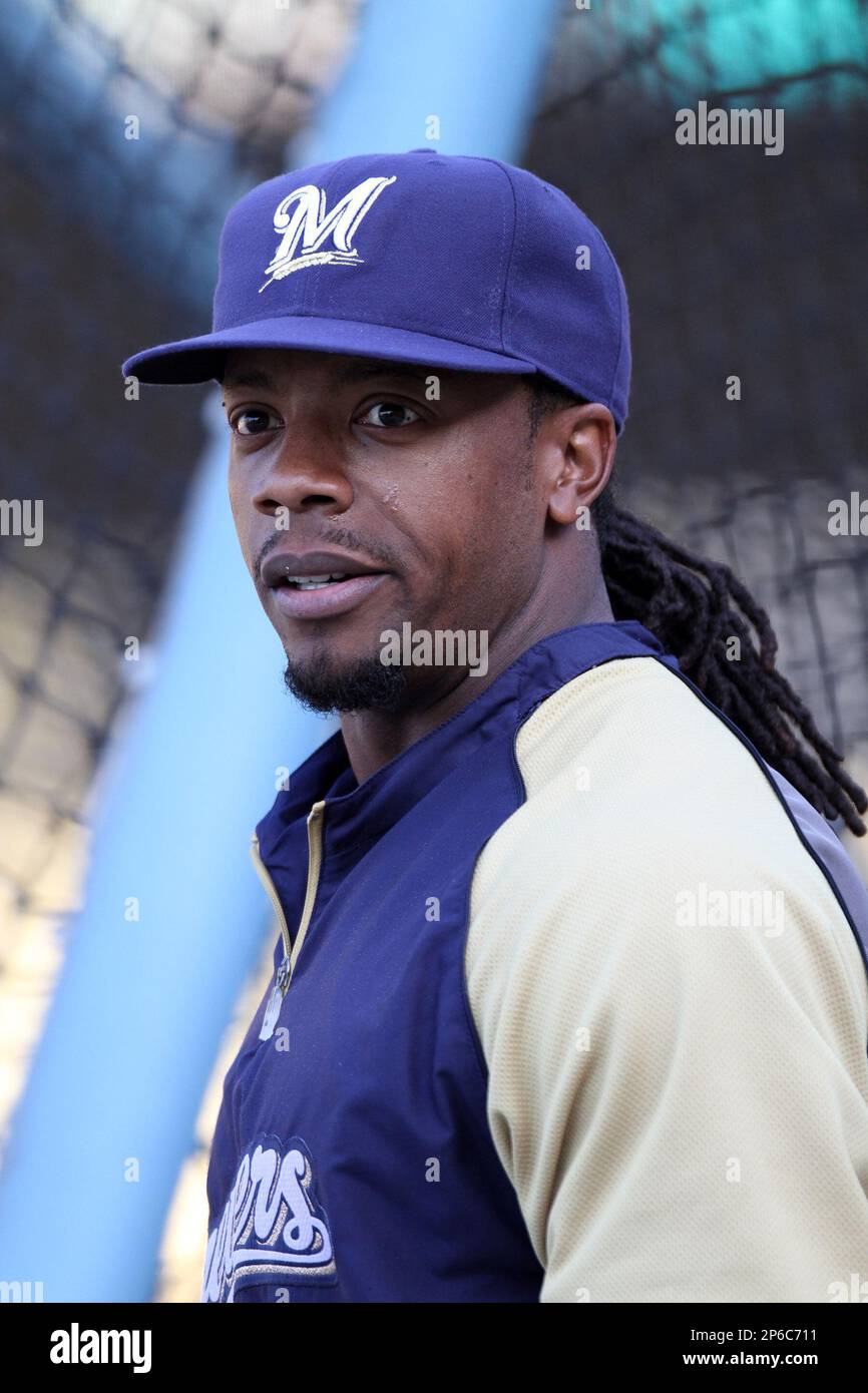 Rickie Weeks #23 of the Milwaukee Brewers before a game against the Los ...