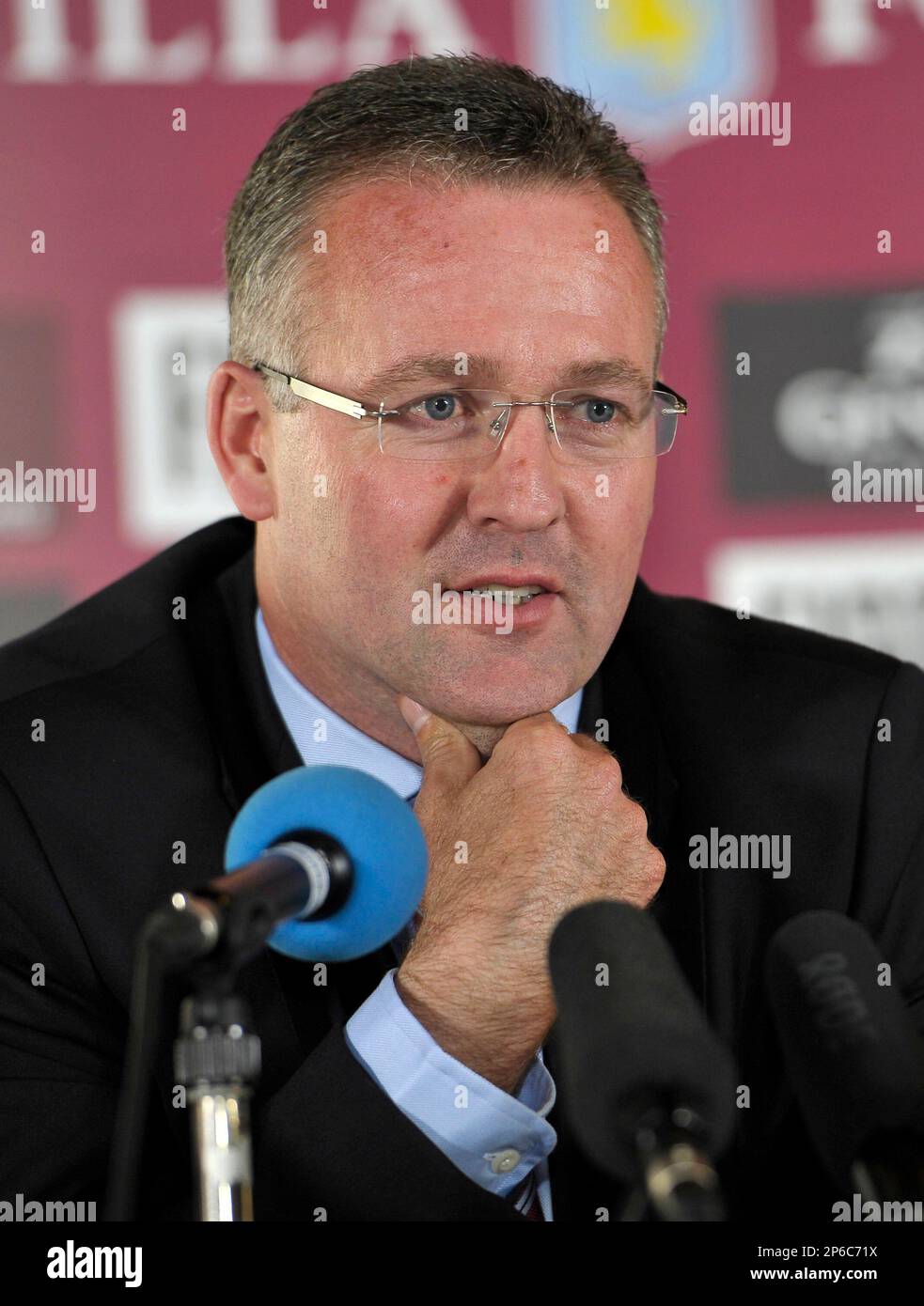 Aston Villa football club held a press conference to announce the appointment of Paul Lambert as ...