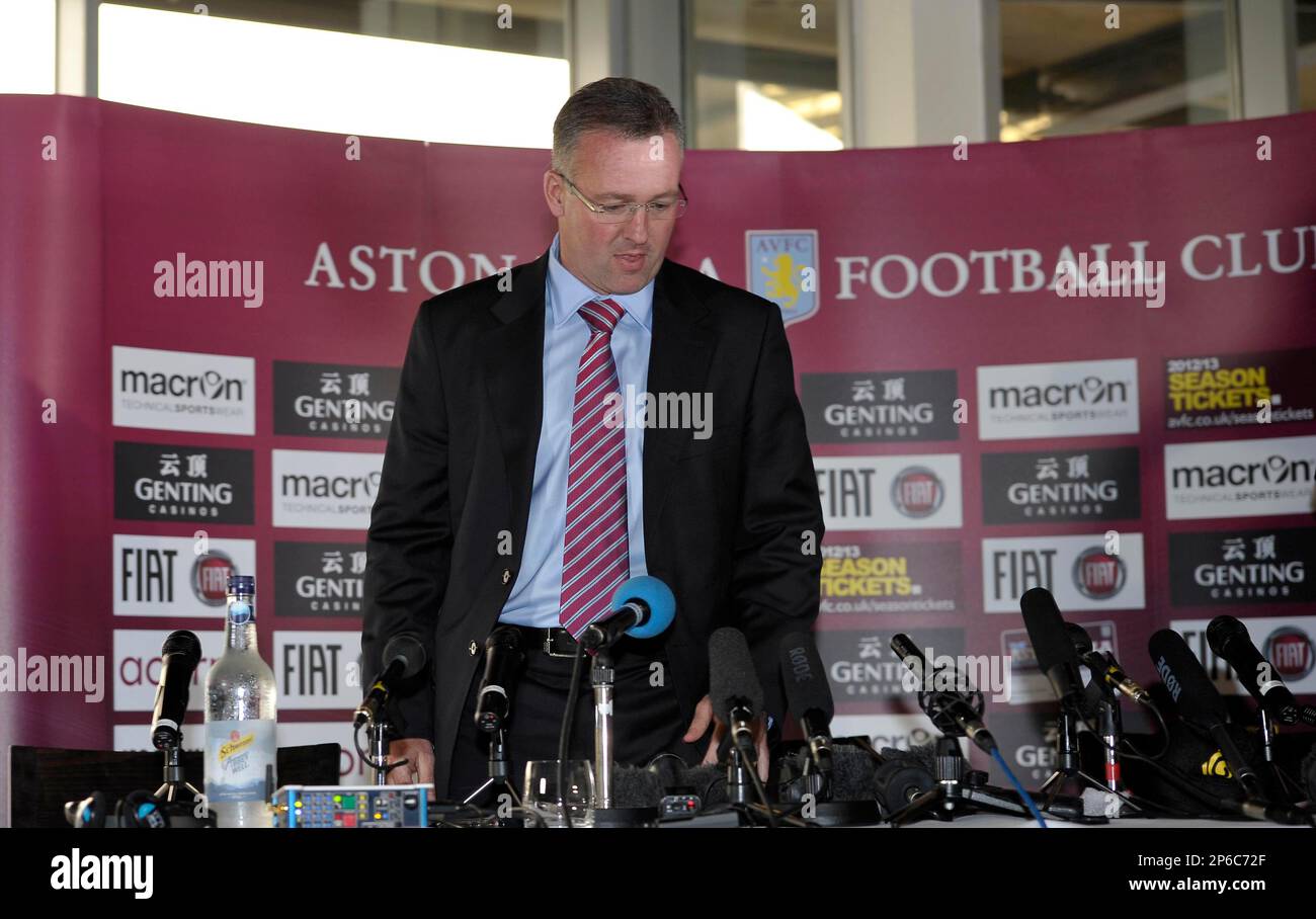 Aston Villa football club held a press conference to announce the ...