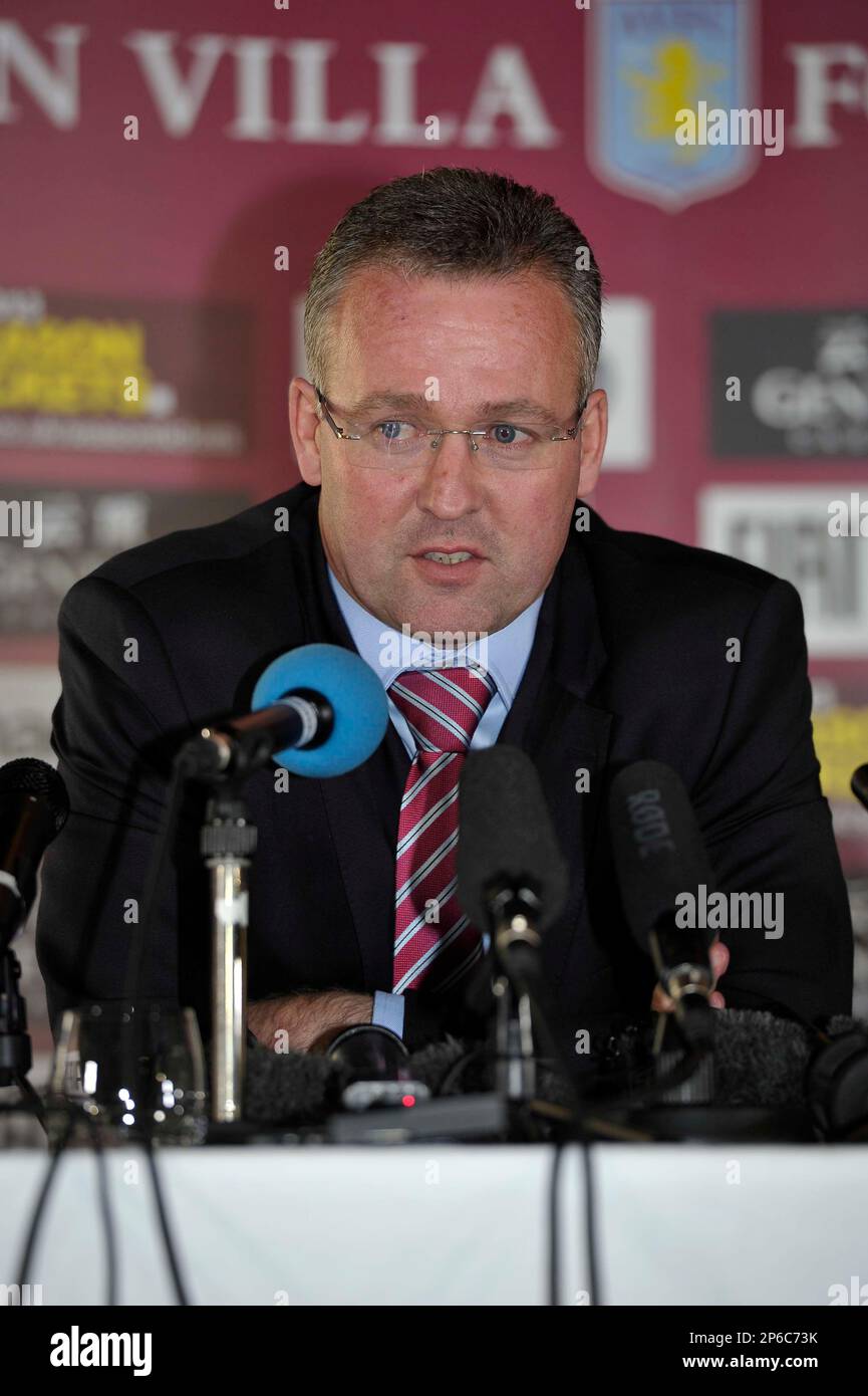 Aston Villa football club held a press conference to announce the ...