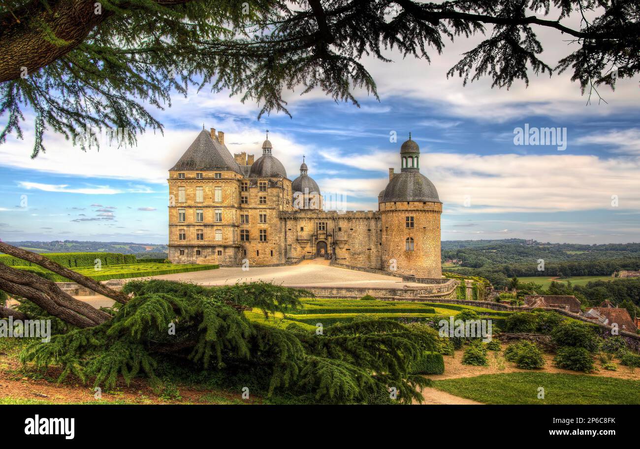The Beautiful Castle of Hautefort in Dordogne, France Stock Photo - Alamy
