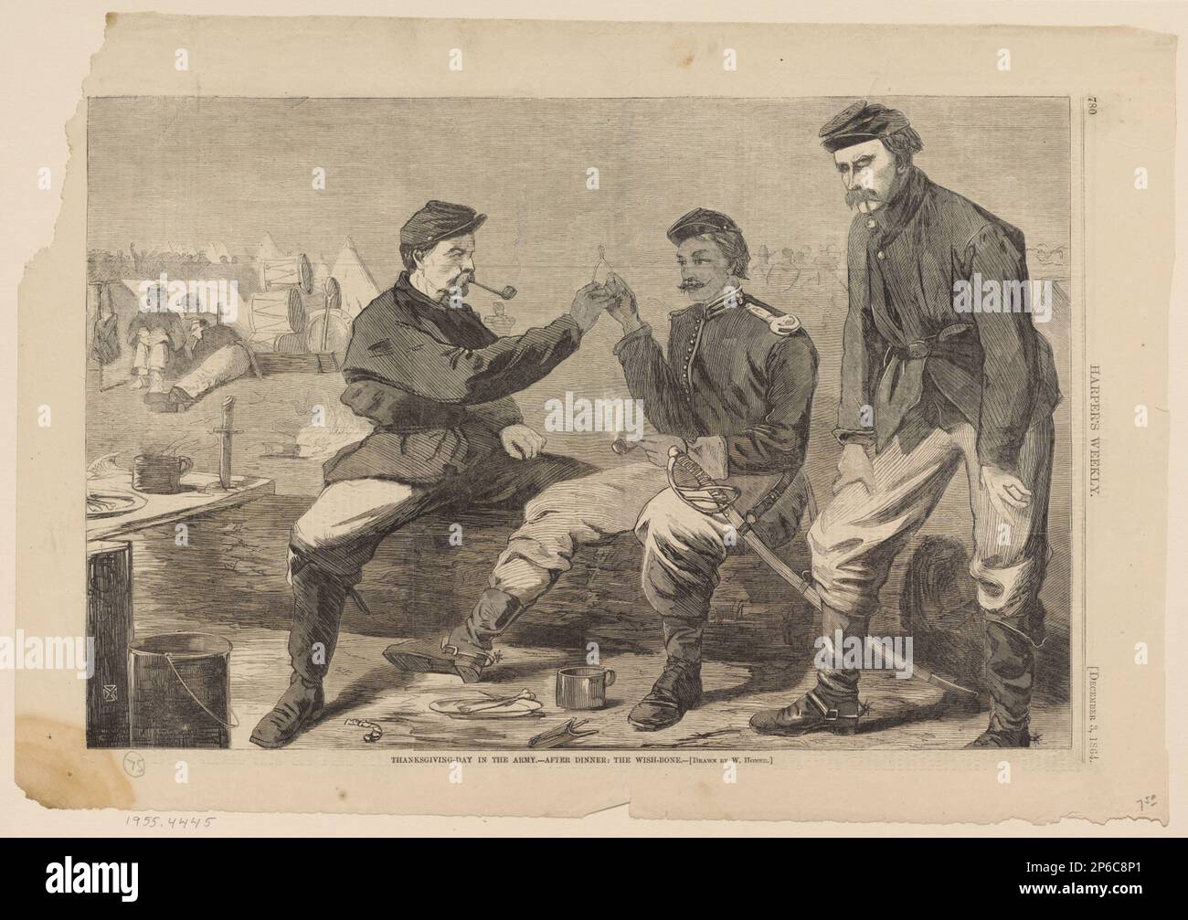 After Winslow Homer, Thanksgiving-Day in the Army—After Dinner: The ...