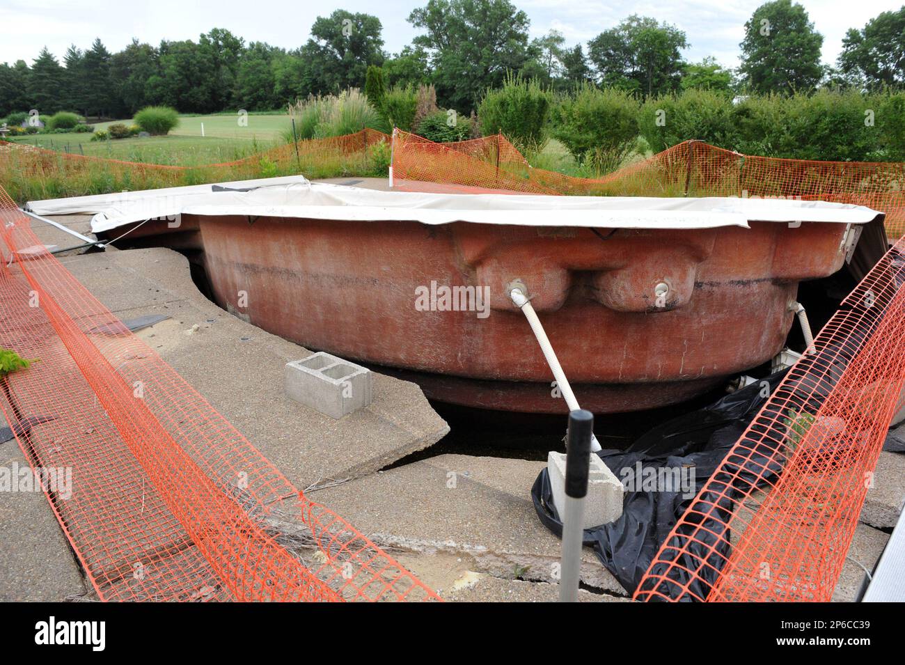 A May 30, 2012 photo shows the yard of a home in Boonville, Ind. that ...