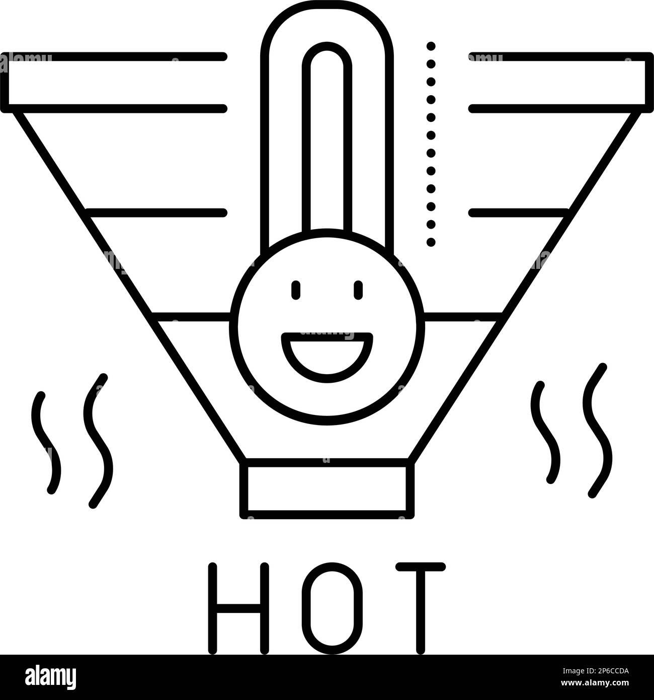 hot leads line icon vector illustration Stock Vector Image & Art - Alamy