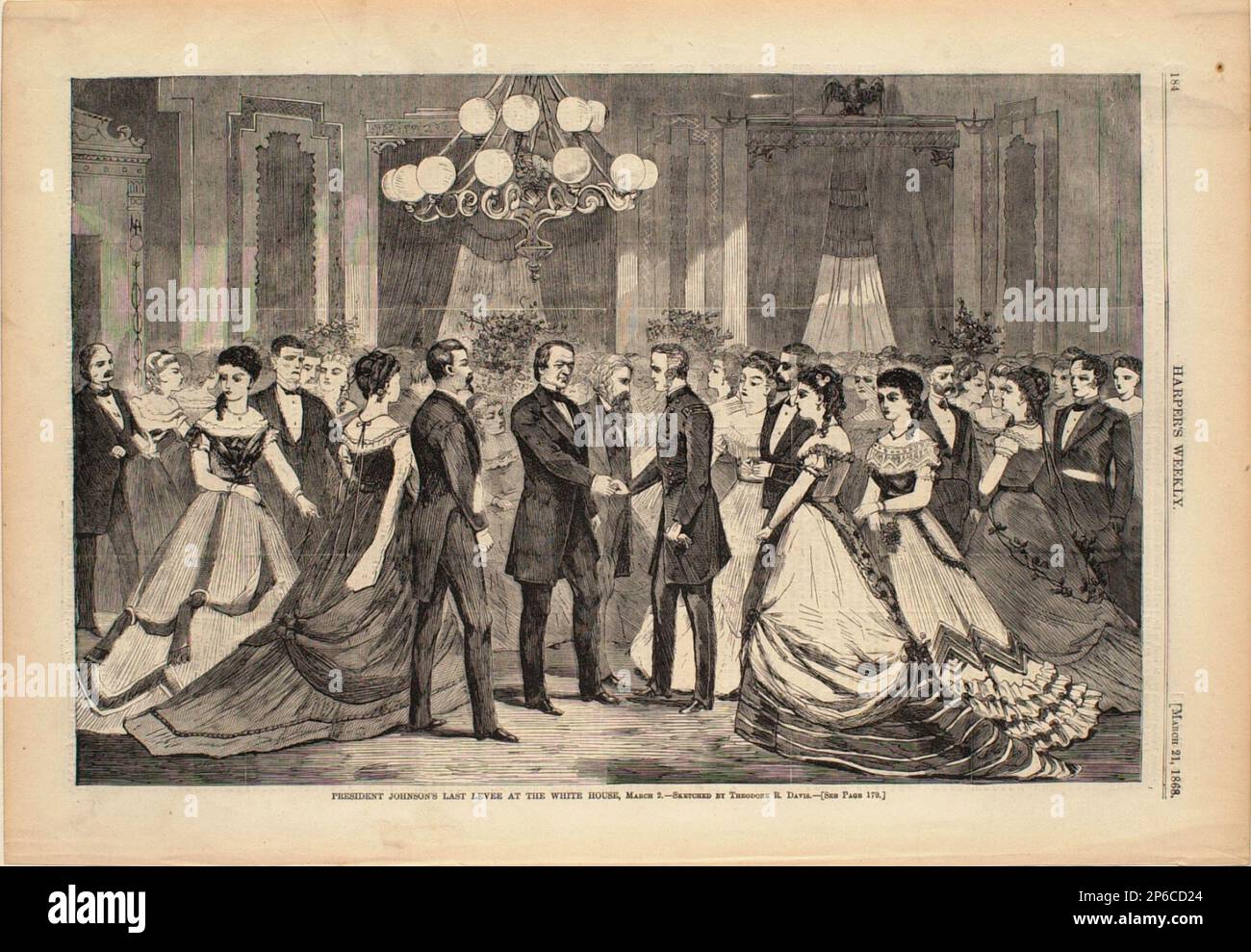 Theodore Russell Davis, President Johnson's Last Levee at the White ...