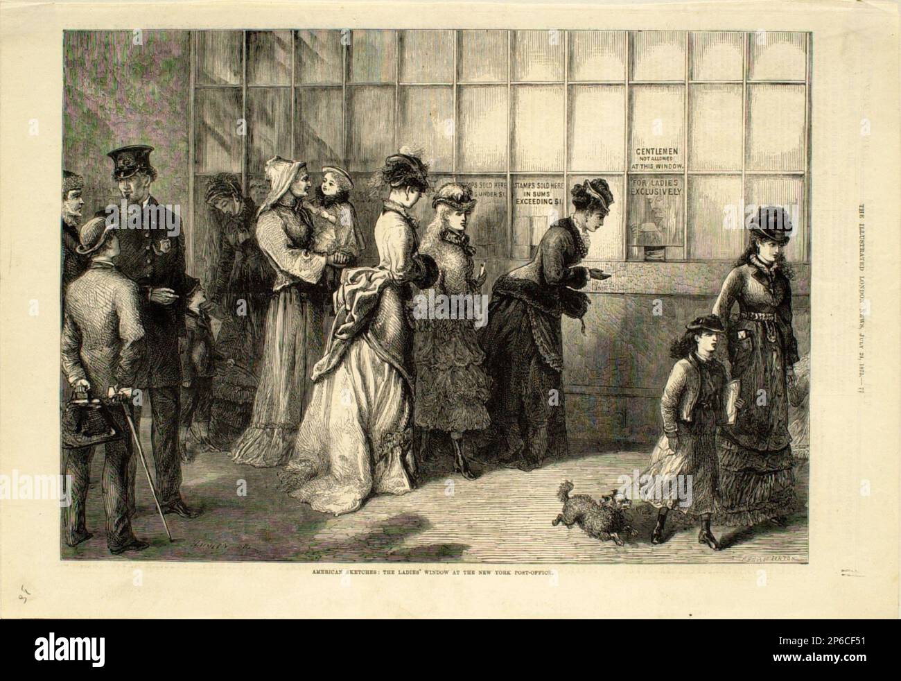 Arthur Lumley, American Sketches: The Ladies' Window at the New York ...