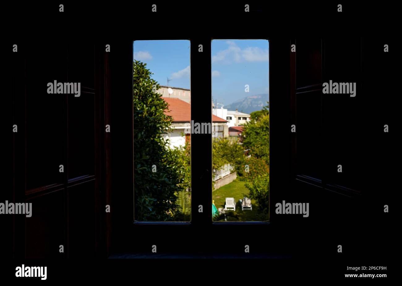 Window overlooking vintage hi-res stock photography and images - Alamy