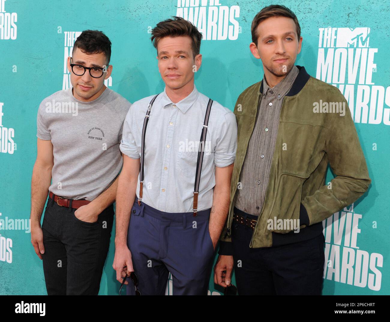 UNIVERSAL CITY, CA - JUNE 3: (L-R) Musicians Jack Antonoff, Nate Ruess ...