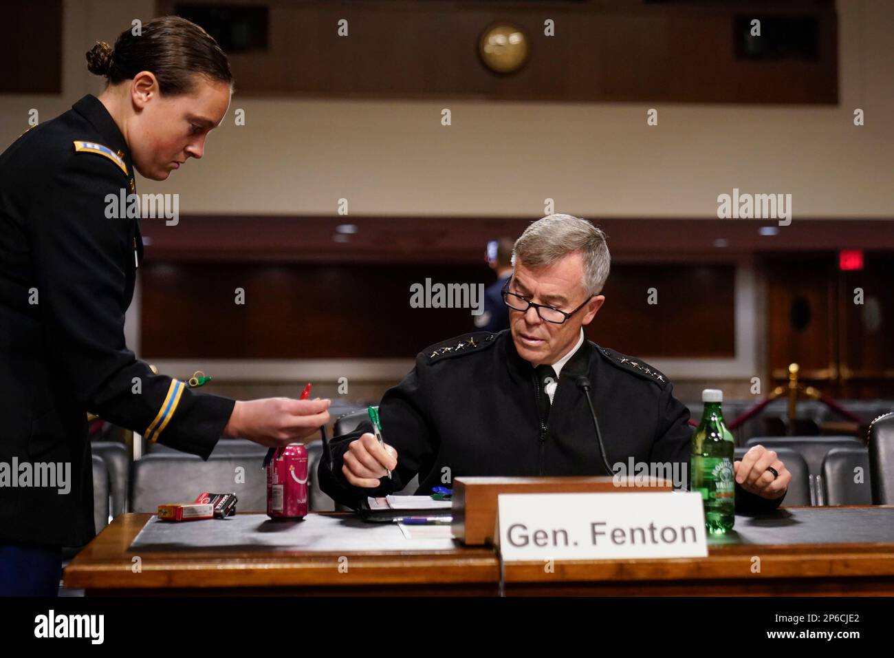 Gen. Bryan Fenton, United States Special Operations Command, tests pens ...