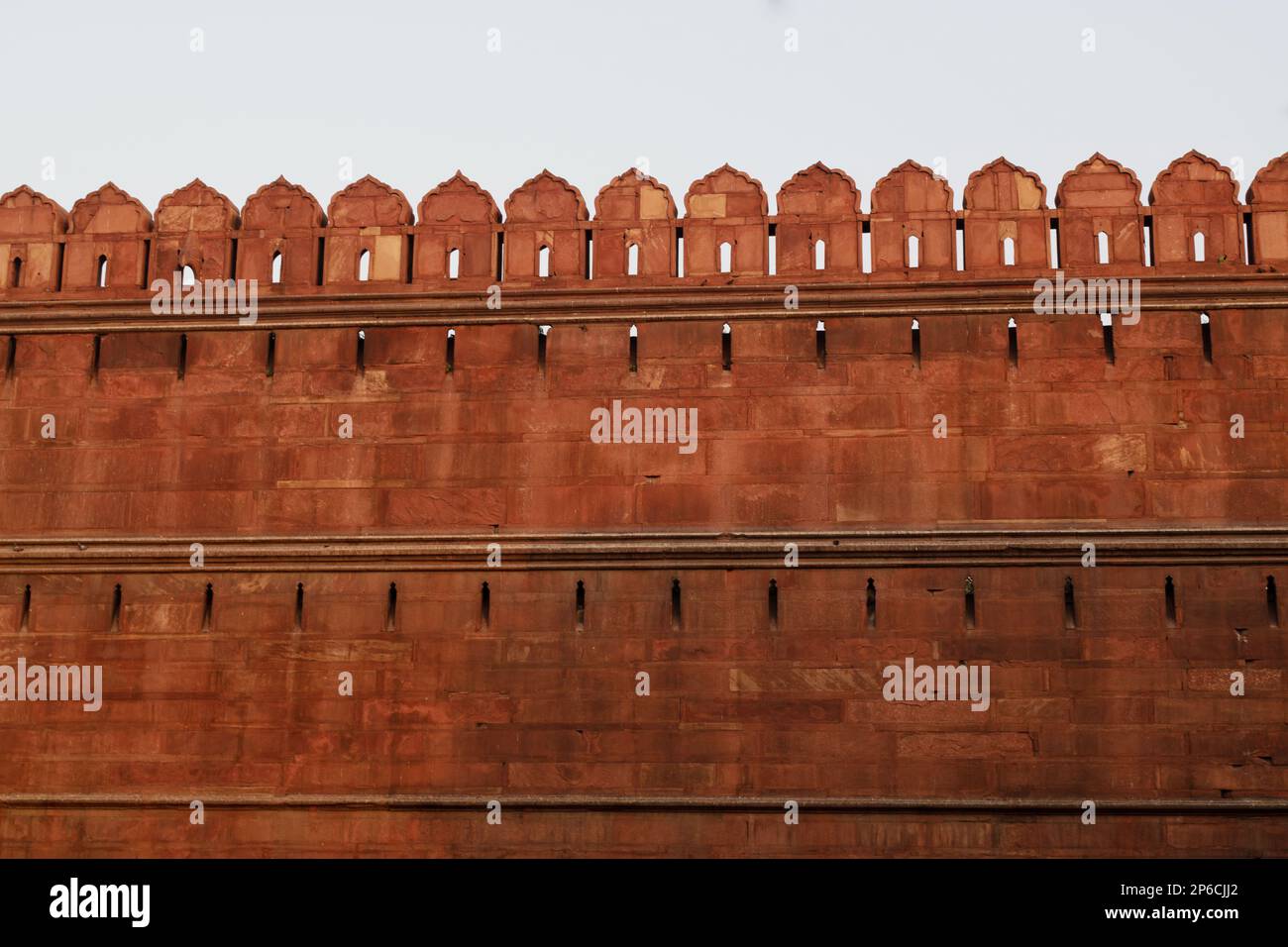 Red fort wall made up from red sandstone Stock Photo - Alamy