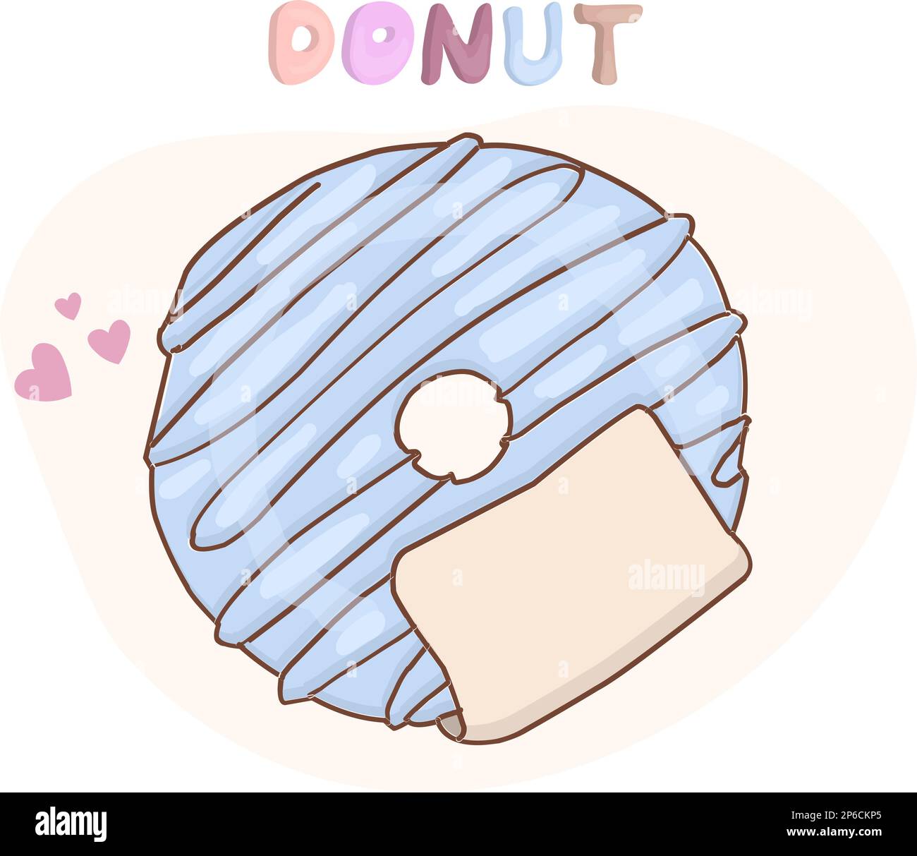 NATIONAL DONUT DAY.glazed sweet donut. Draw funny american kawaii ...