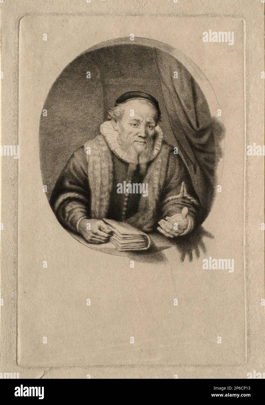 After Rembrandt van Rijn, Jan Cornelis Sylvius, Preacher, 1762, etching ...