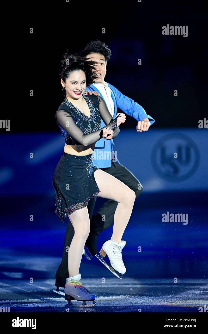 Hannah LIM & Ye QUAN (KOR)), during the Exhibition Gala, at the ISU ...
