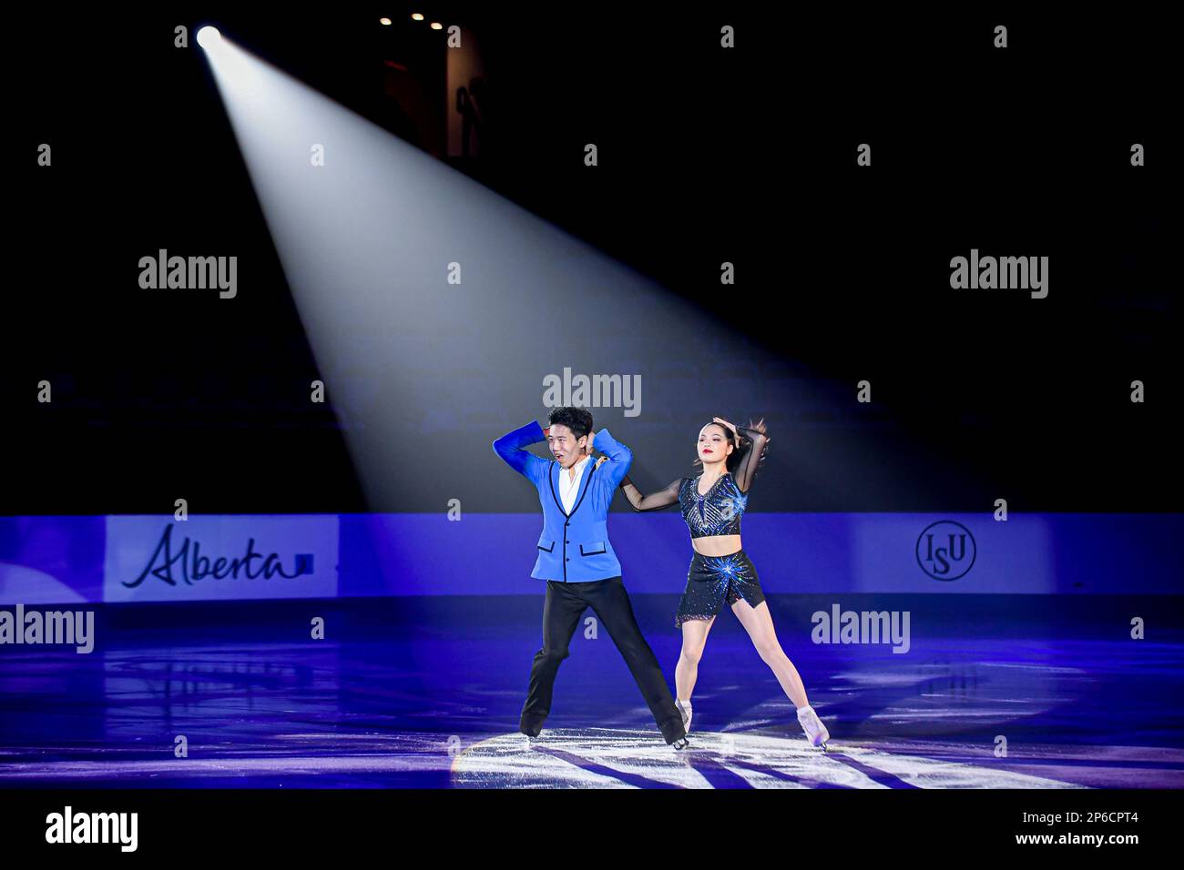 Hannah LIM & Ye QUAN (KOR)), during the Exhibition Gala, at the ISU ...