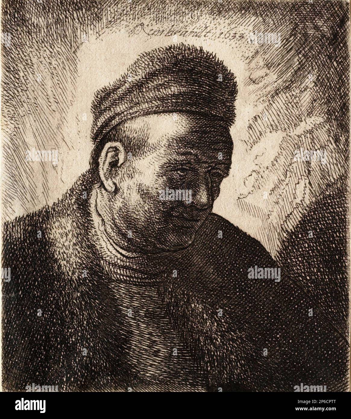 Dancker Danckerts, Beardless Man in Fur Cloak and Cap: Bust, 1762 ...