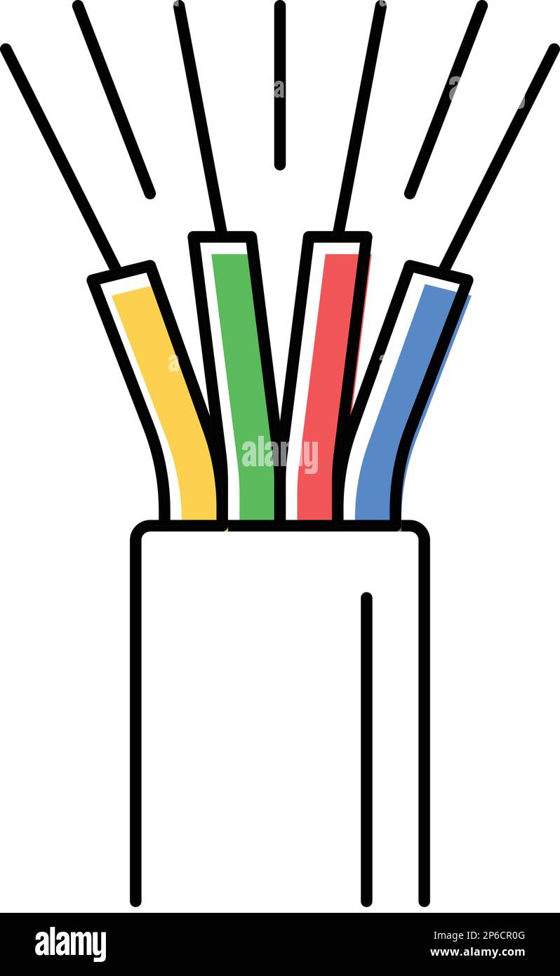 phone wire cable color icon vector illustration Stock Vector Image ...