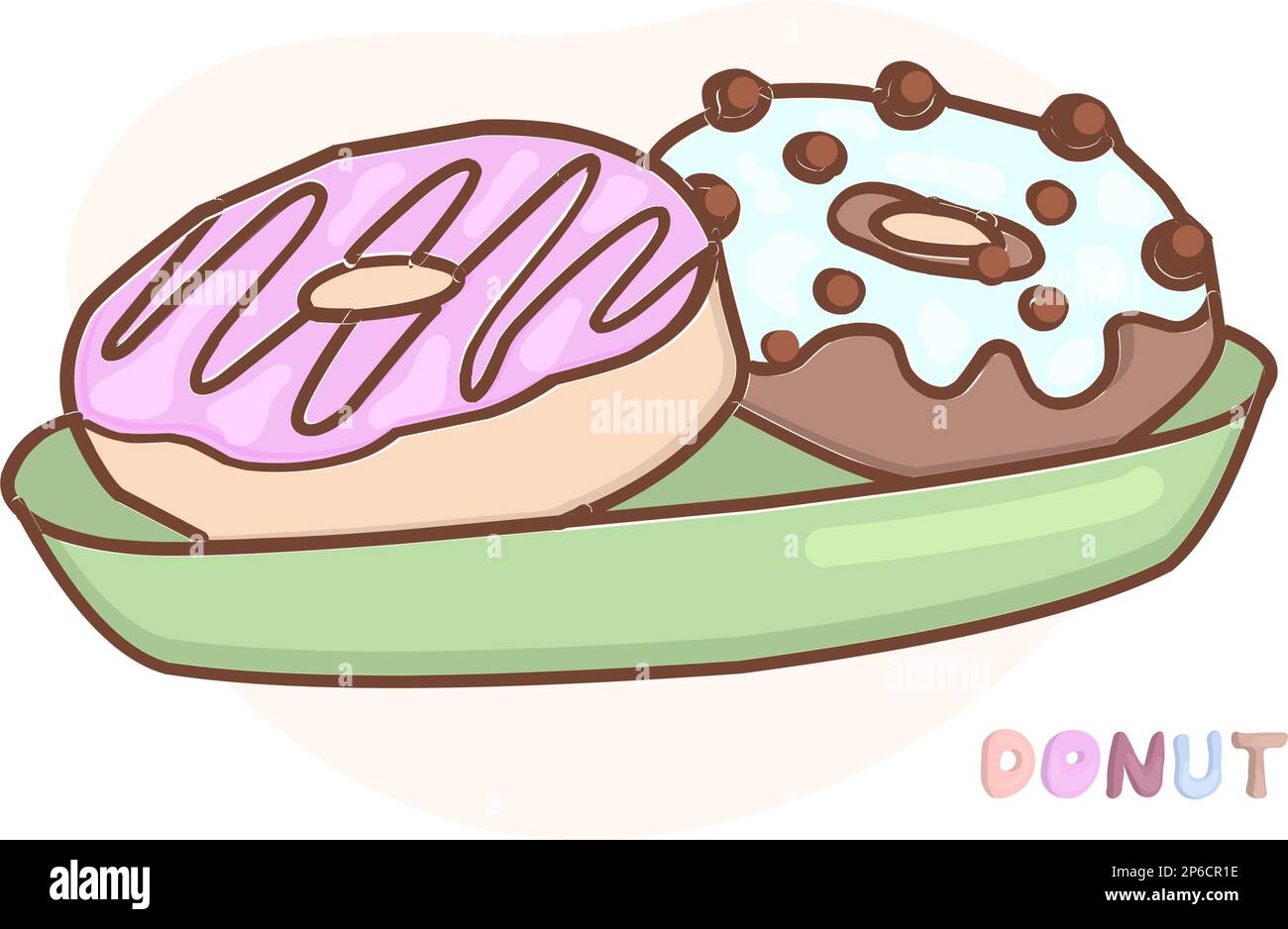 NATIONAL DONUT DAY.glazed sweet donut. Draw funny american kawaii ...