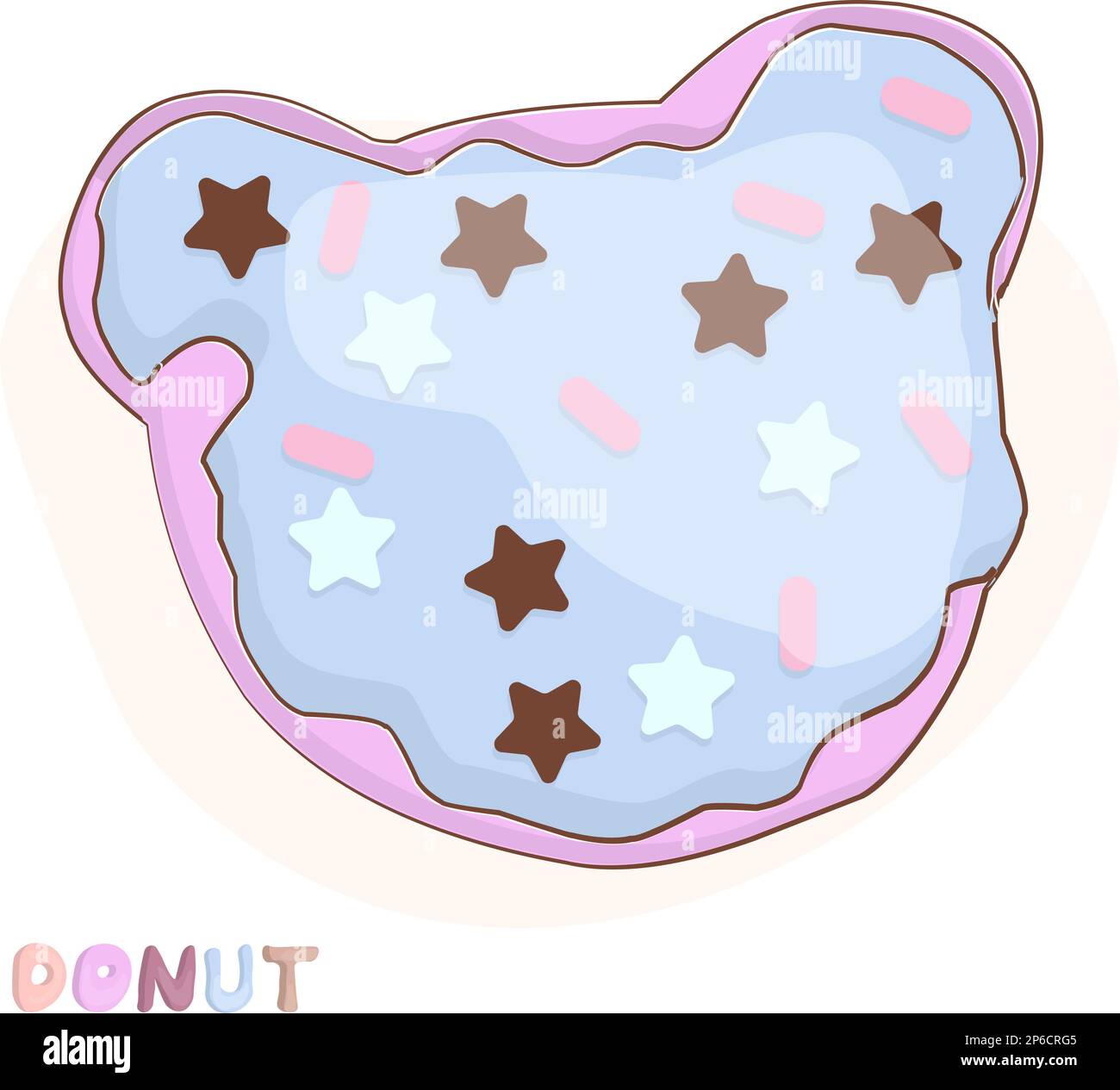 NATIONAL DONUT DAY.glazed sweet donut. Draw funny american kawaii ...