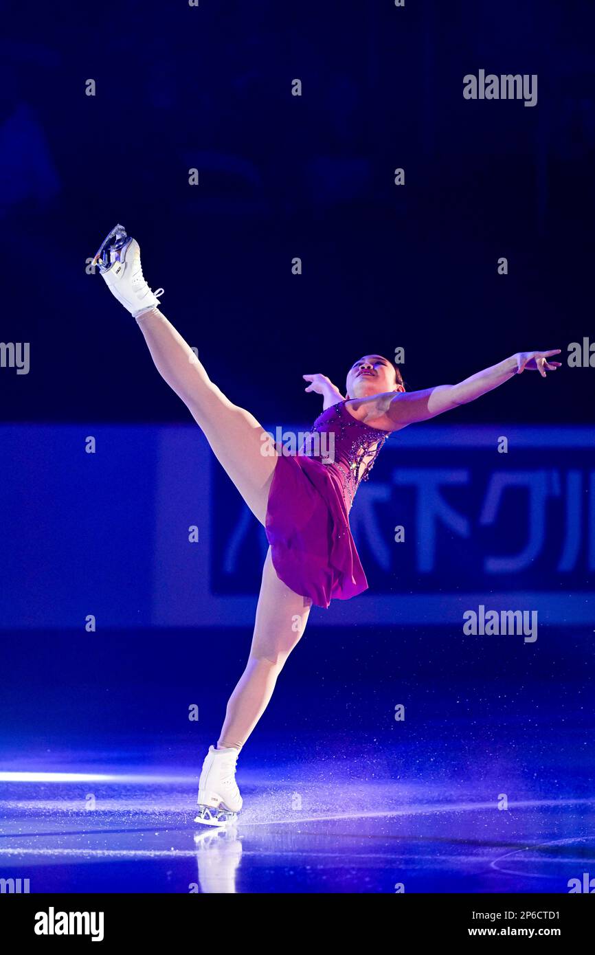 Clare SEO (USA), during the Exhibition Gala, at the ISU World Junior ...