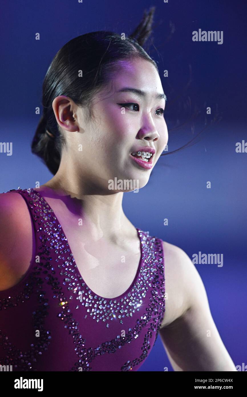 Clare SEO (USA), during the Exhibition Gala, at the ISU World Junior ...