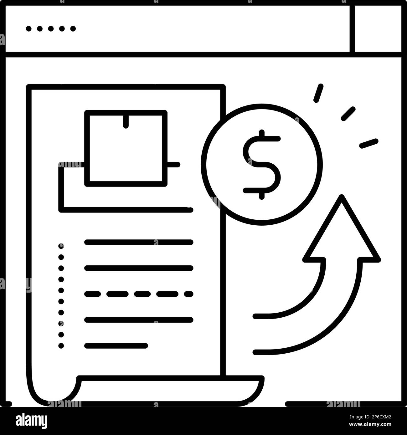 payment supplier line icon vector illustration Stock Vector Image & Art ...