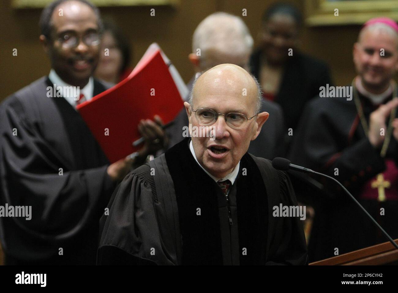 Justice George Carley speaks as he is sworn in as the 29th Chief ...