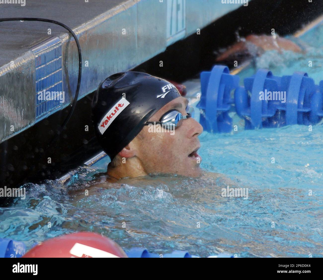 Jason Lezak (ROSE-CA) wins the Men's 100m Freestyle final, at the ...