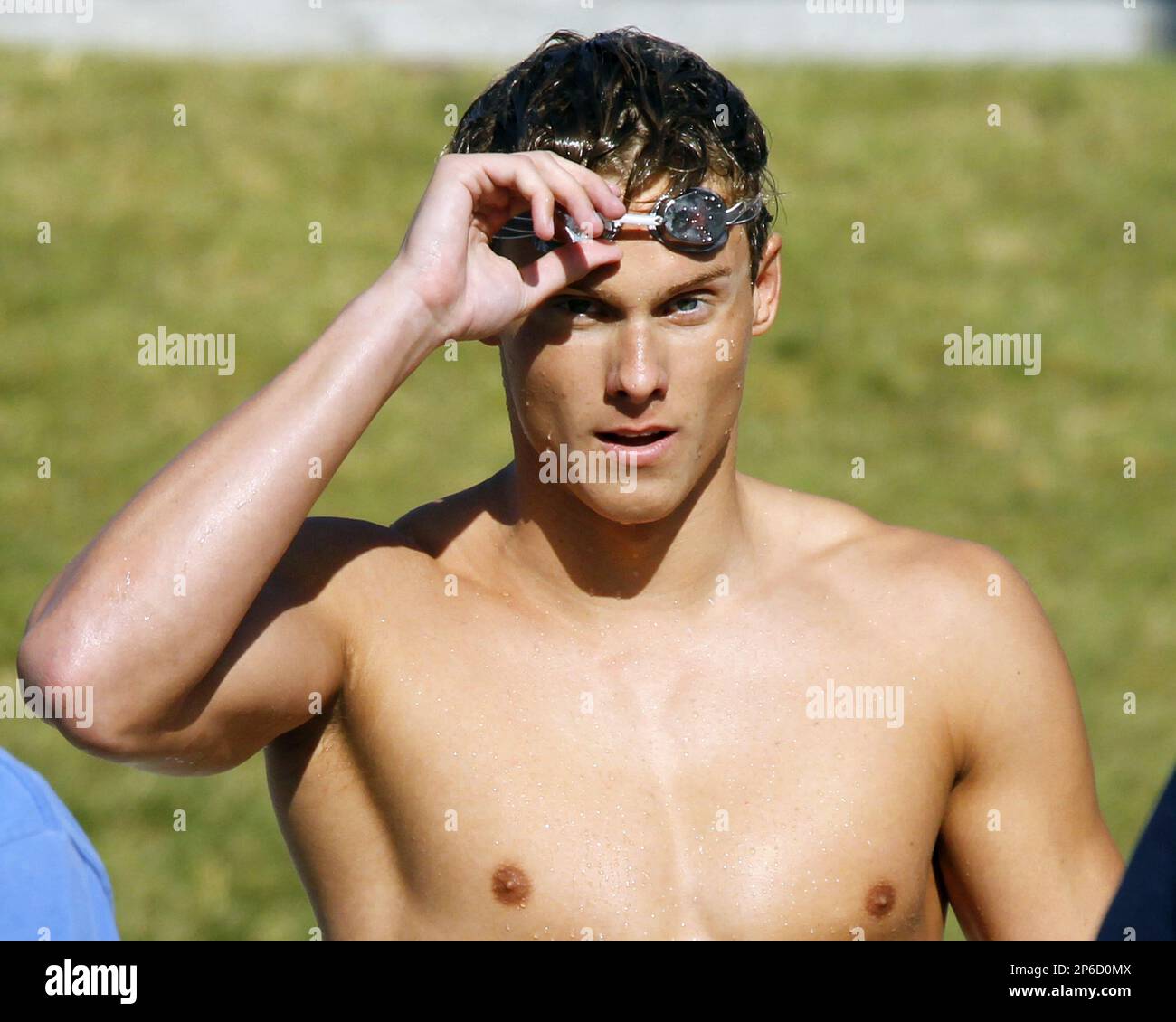 Russian Olympic Swimmer Vladimir Morozov (TROJ-CA) wins the Men's 100m ...