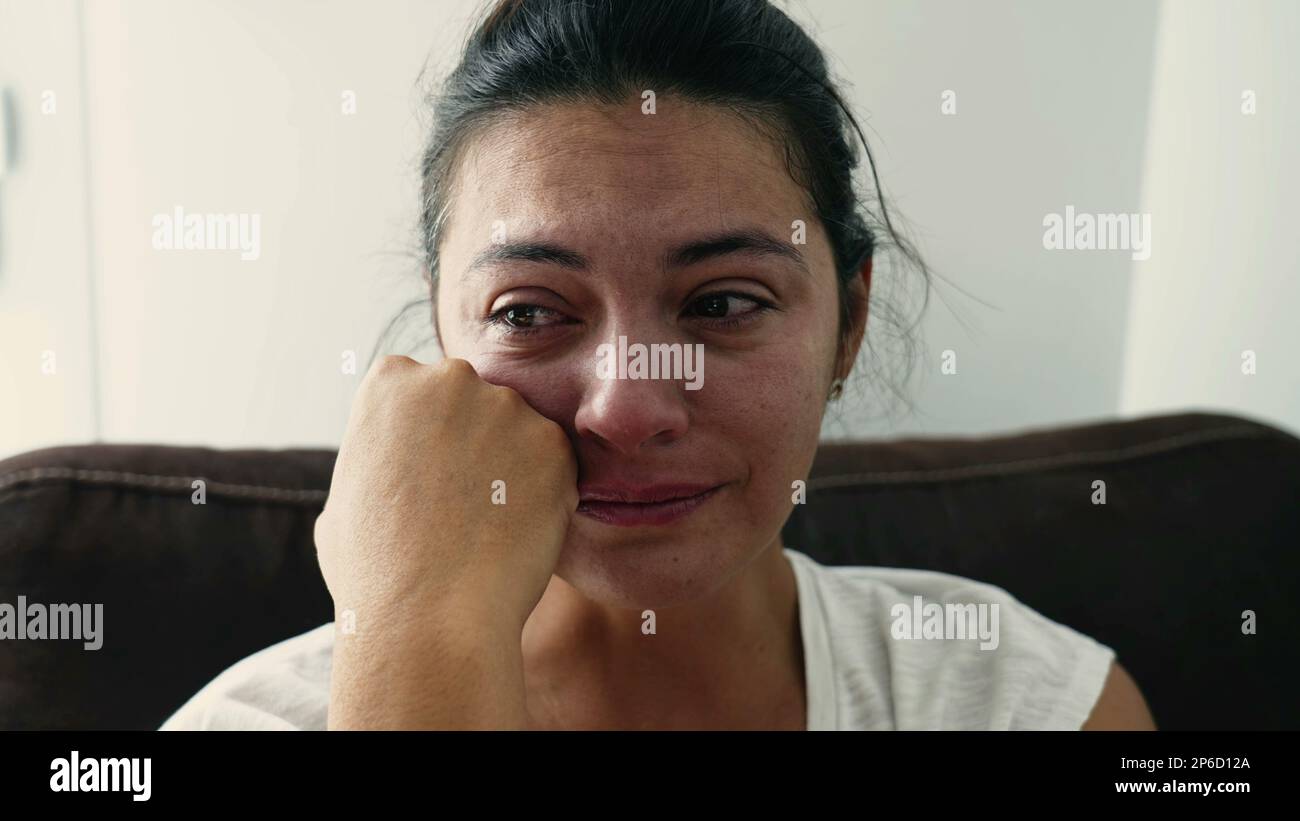 A desperate woman suffering from mental breakdown. Troubled 30s female ...