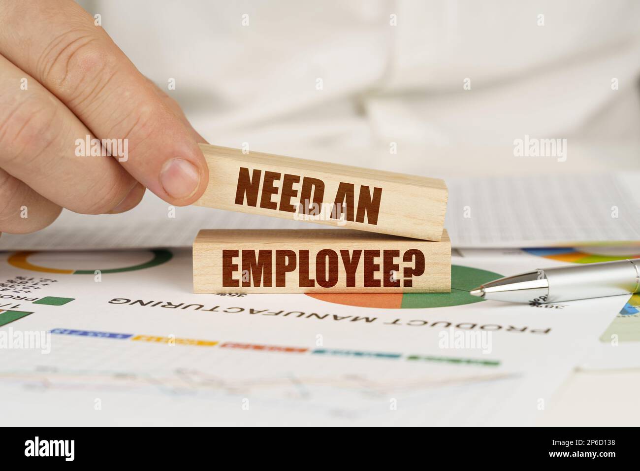 Business concept. On the table are business charts and diagrams in the ...